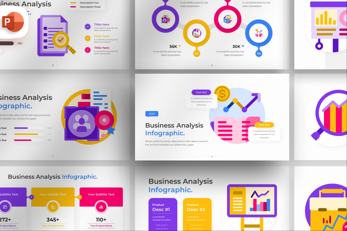 Business Analysis PowerPoint Infographic Template | Nulivo Market